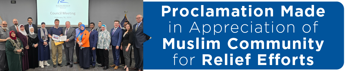 Proclamation Made in Appreciation of Muslim Community for Relief ...