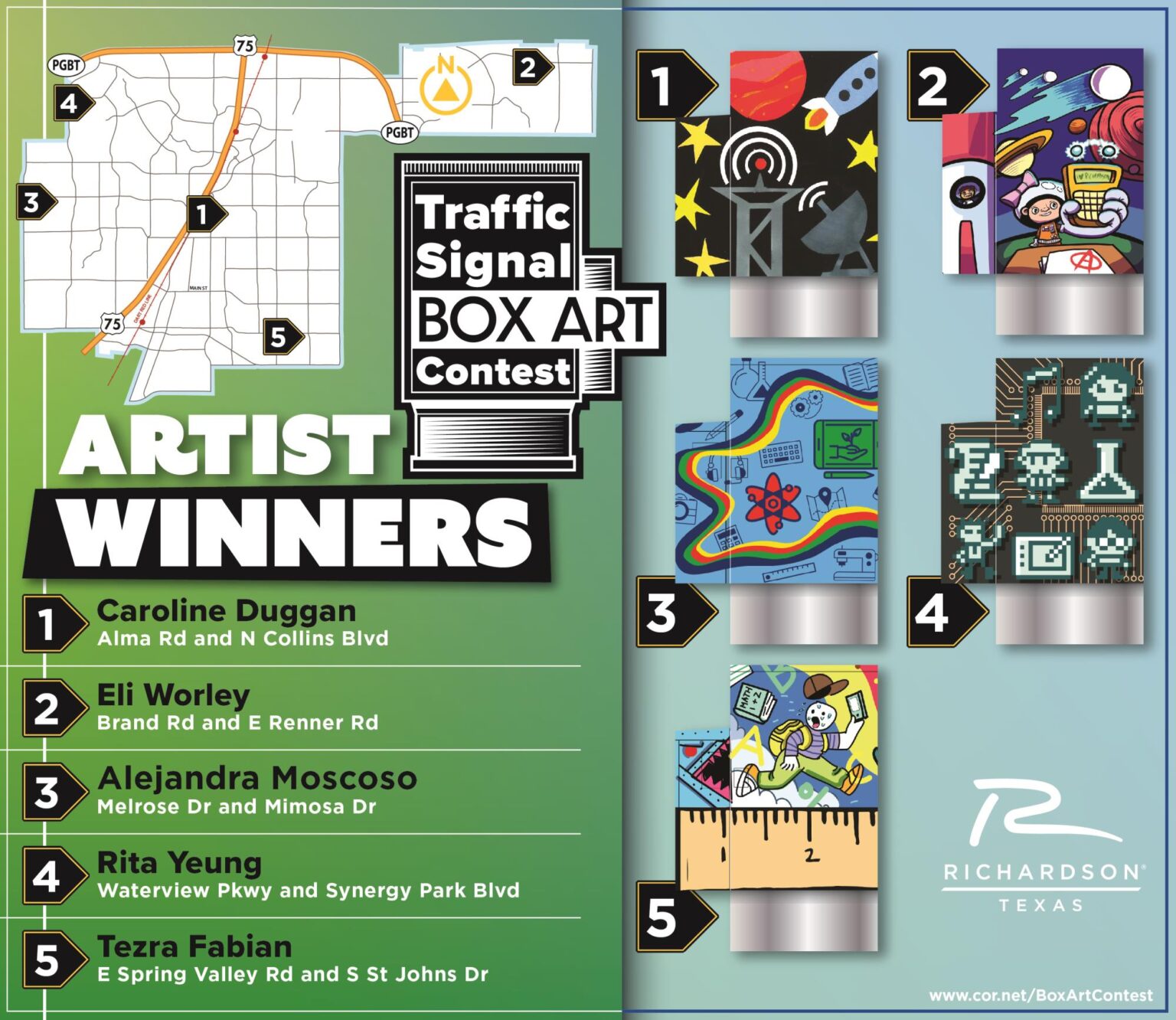 Traffic Signal Box Art Contest Artwork Installed | Richardson Today