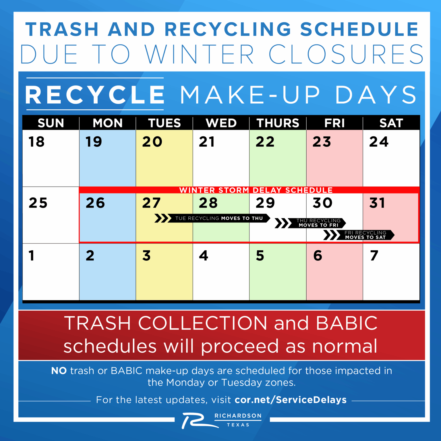 Revised Recycling Collection Plan Announced; City Facilities to Open at ...